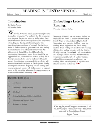 Reading newsletter final | PDF
