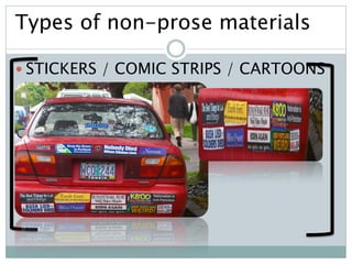 Reading non prose texts | PDF