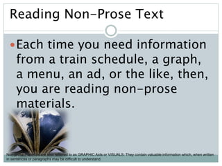 Reading non prose texts | PDF