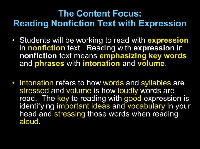 Reading Nonfiction Text With Expression 1 | PPT