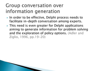 The Delphi Method and its Contribution to Decision-Making | PPTX