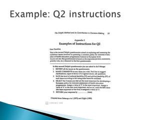 The Delphi Method and its Contribution to Decision-Making | PPTX