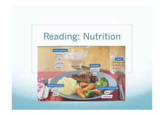 Reading nutrition | PDF | Desserts and Baking | Food & Drink