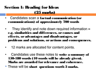 GCE O Level Reading paper revised | PPT