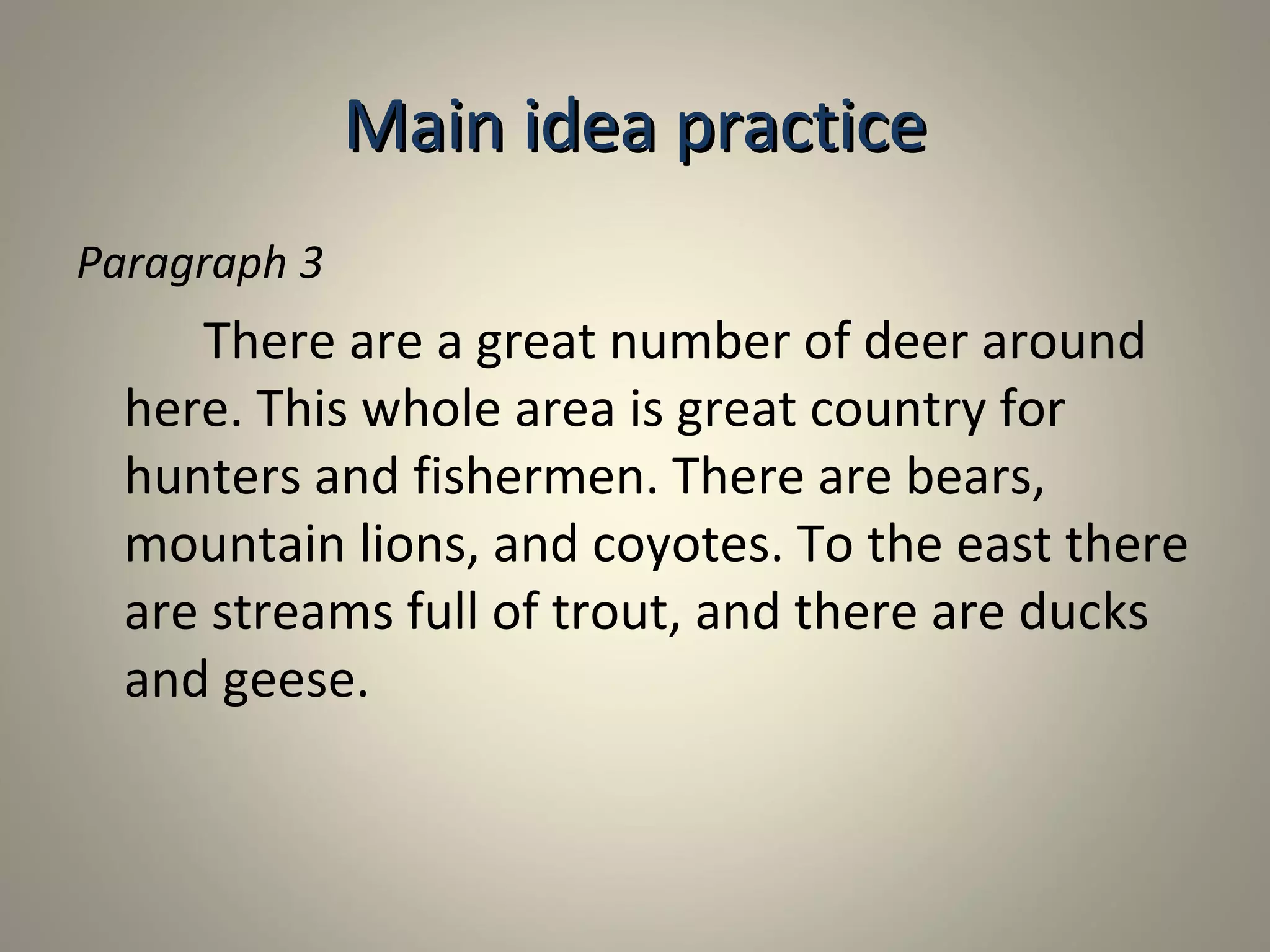 Reading part 3 main ideas(1) | PPT