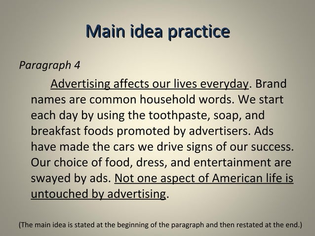 Reading part 3 main ideas(1) | PPT