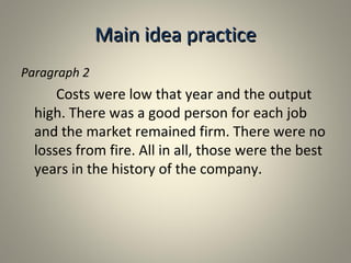 Reading part 3 main ideas(1) | PPT