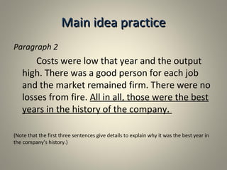 Reading part 3 main ideas(1) | PPT