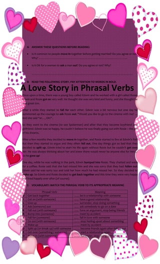 Reading phrasal verbs | PDF