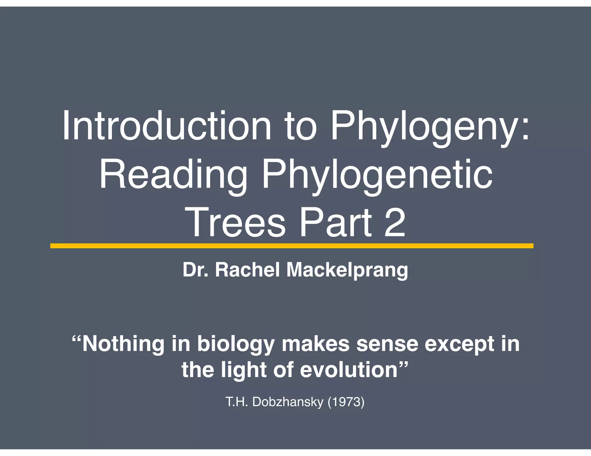 Microbial Diversity Part 3: Reading Phylogenetic Trees | PDF