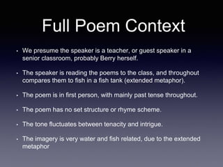 Reading Poems to a Senior Class at South High | PPT