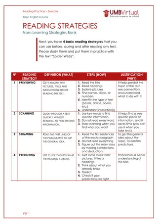 Reading practice answers | PDF