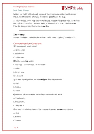 Reading practice answers | PDF