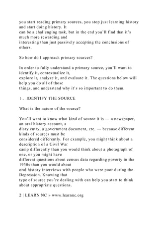 Reading primary sources Anintroduction for studentsBY KAT.docx