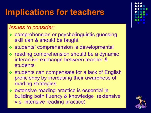 Reading Process From Understanding To Teaching