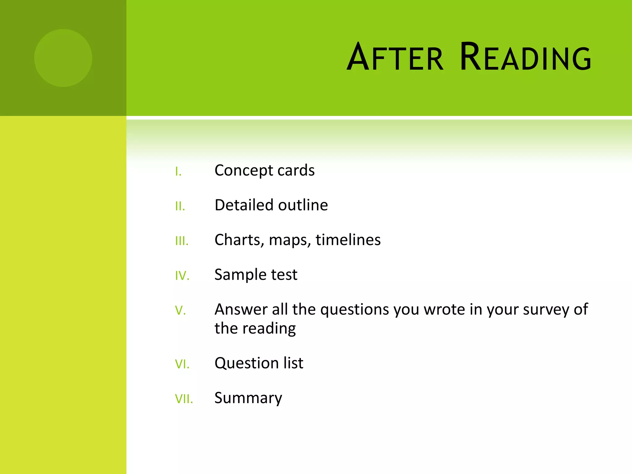 Reading process and_summary | PPT