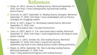 EDUC 551 Developing Reading Fluency | PPTX