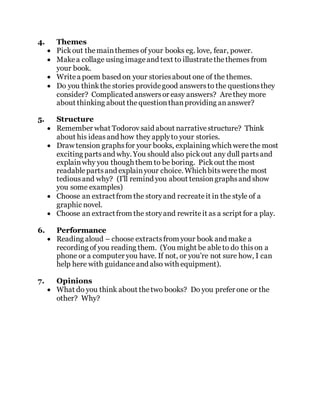 Reading project outline | DOC