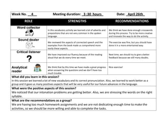 Reading project rubrics | PDF