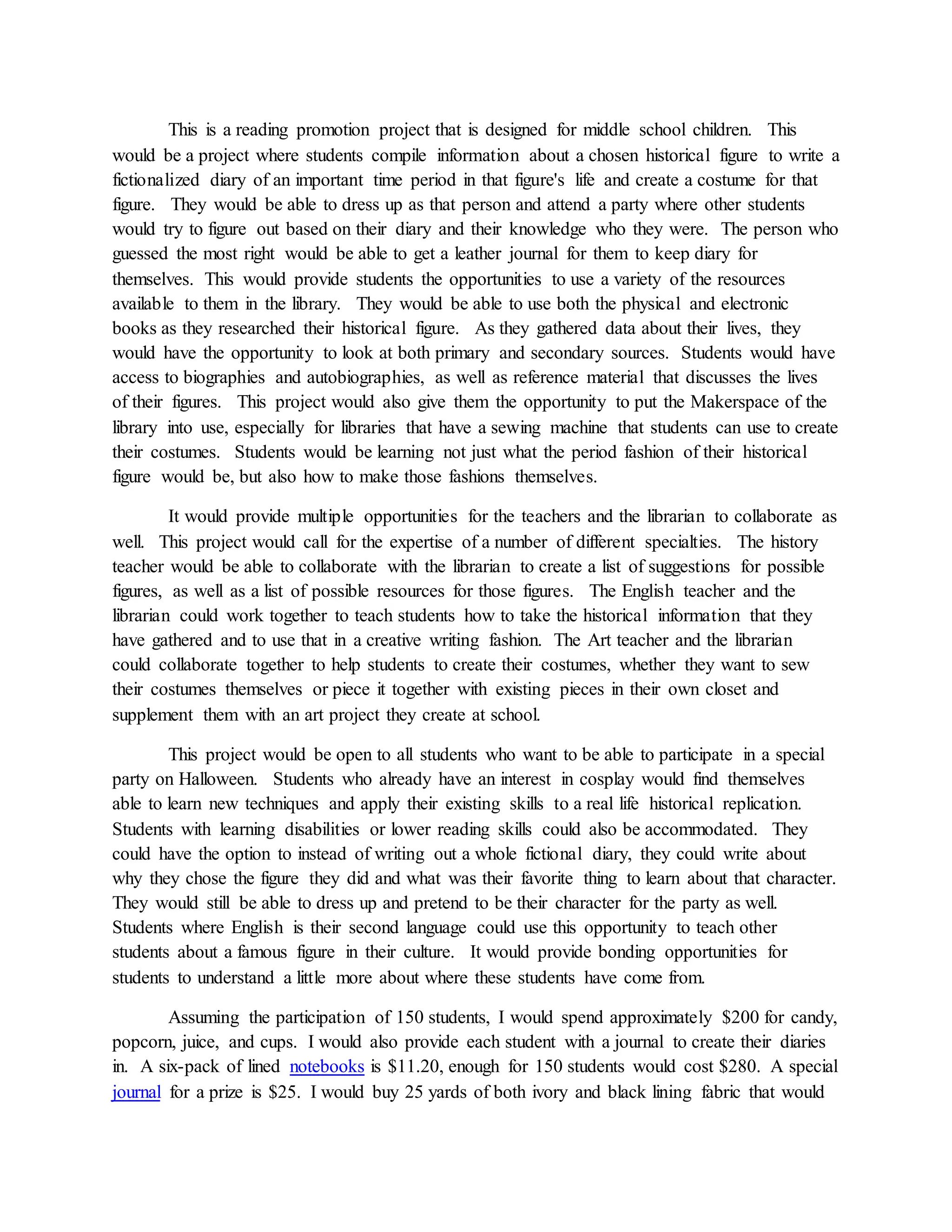 Reading promotion project | PDF