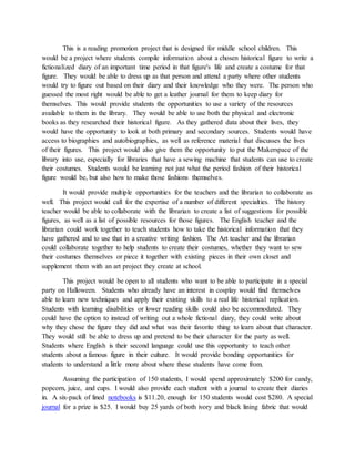 Reading promotion project | DOCX | Secondary Education | Education