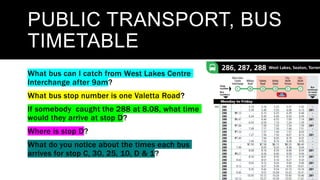 Reading public transport timetables | PPTX | Rail Travel | Travel Type
