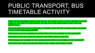 Reading public transport timetables | PPTX | Rail Travel | Travel Type