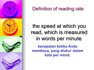 Reading rate | PPTX