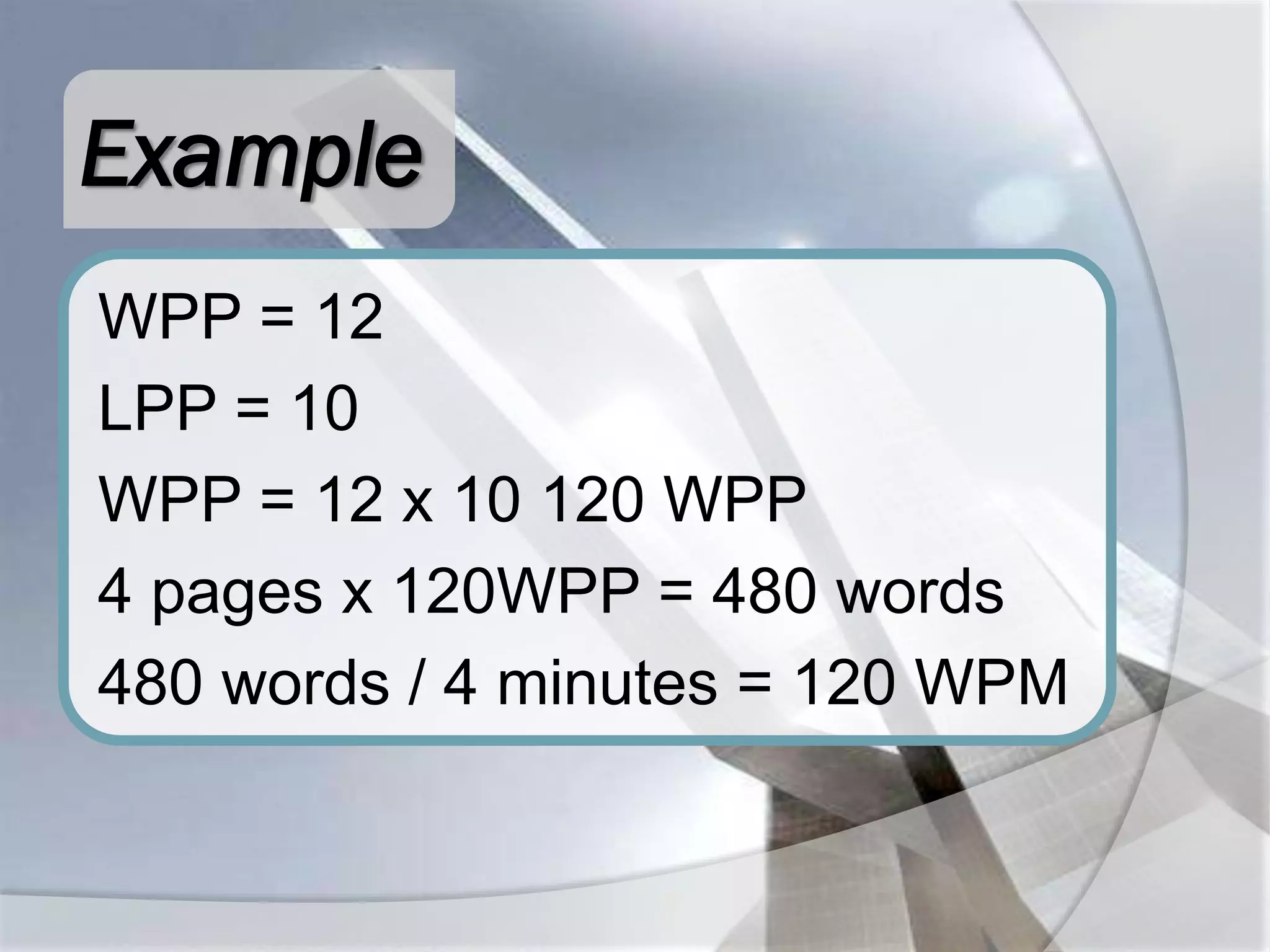 Calculate Reading Rate | PPTX
