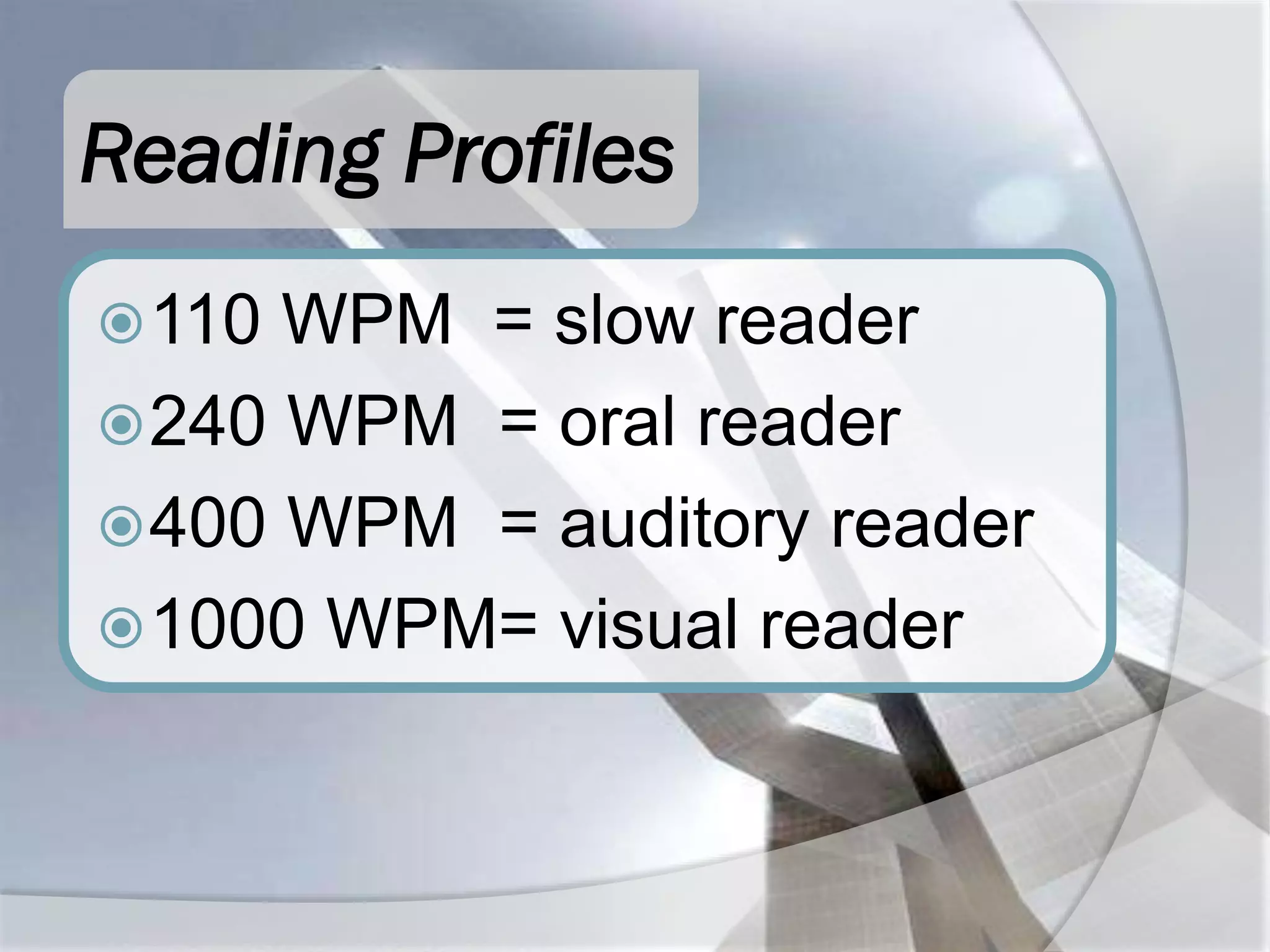 Calculate Reading Rate | PPTX