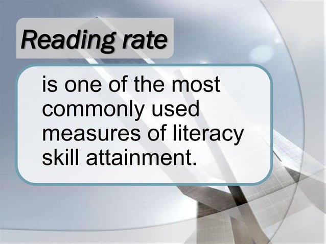 Calculate Reading Rate | PPTX