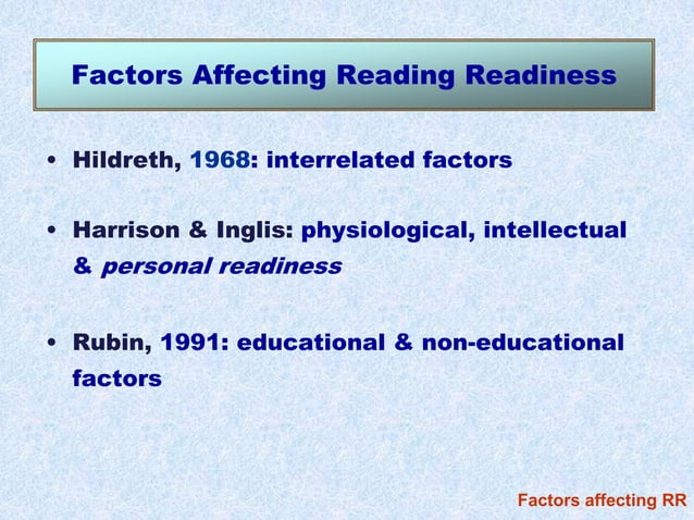 Reading readiness | PPTX