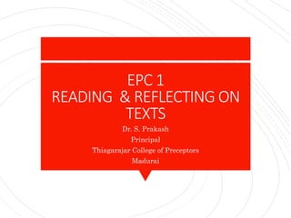 Reading & Reflecting on Texts | PPTX