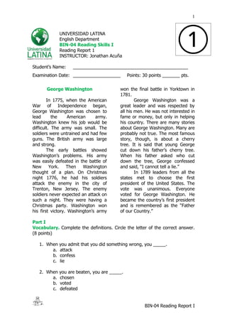 Reading report 1 | DOC