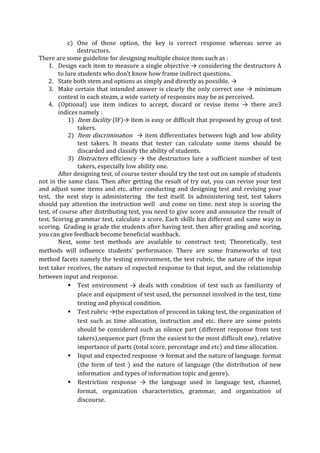 Designing Calssroom Language Test and Test Methods | DOCX