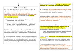 OPINION EVIDENCE, EXPERTS, AND PRIVILEGE | DOCX