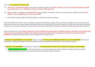 OPINION EVIDENCE, EXPERTS, AND PRIVILEGE | PPT