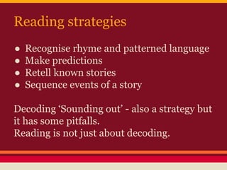 Reading session for parents of young readers | PPTX