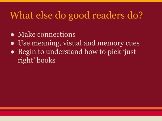 Reading session for parents of young readers | PPT