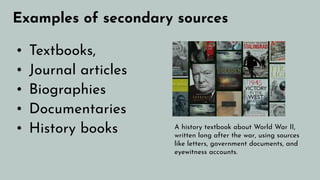 Primary and Secondary Sources Simplified | PDF