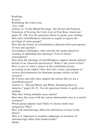 ReadingsIn your Rethinking the Color Line text, readArticle.docx