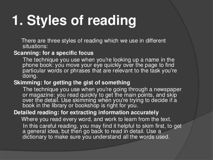 Reading skill