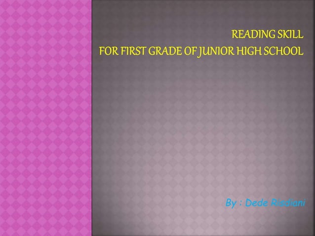 Reading skill | PPTX