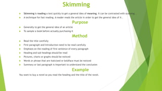 Reading skill | PPTX