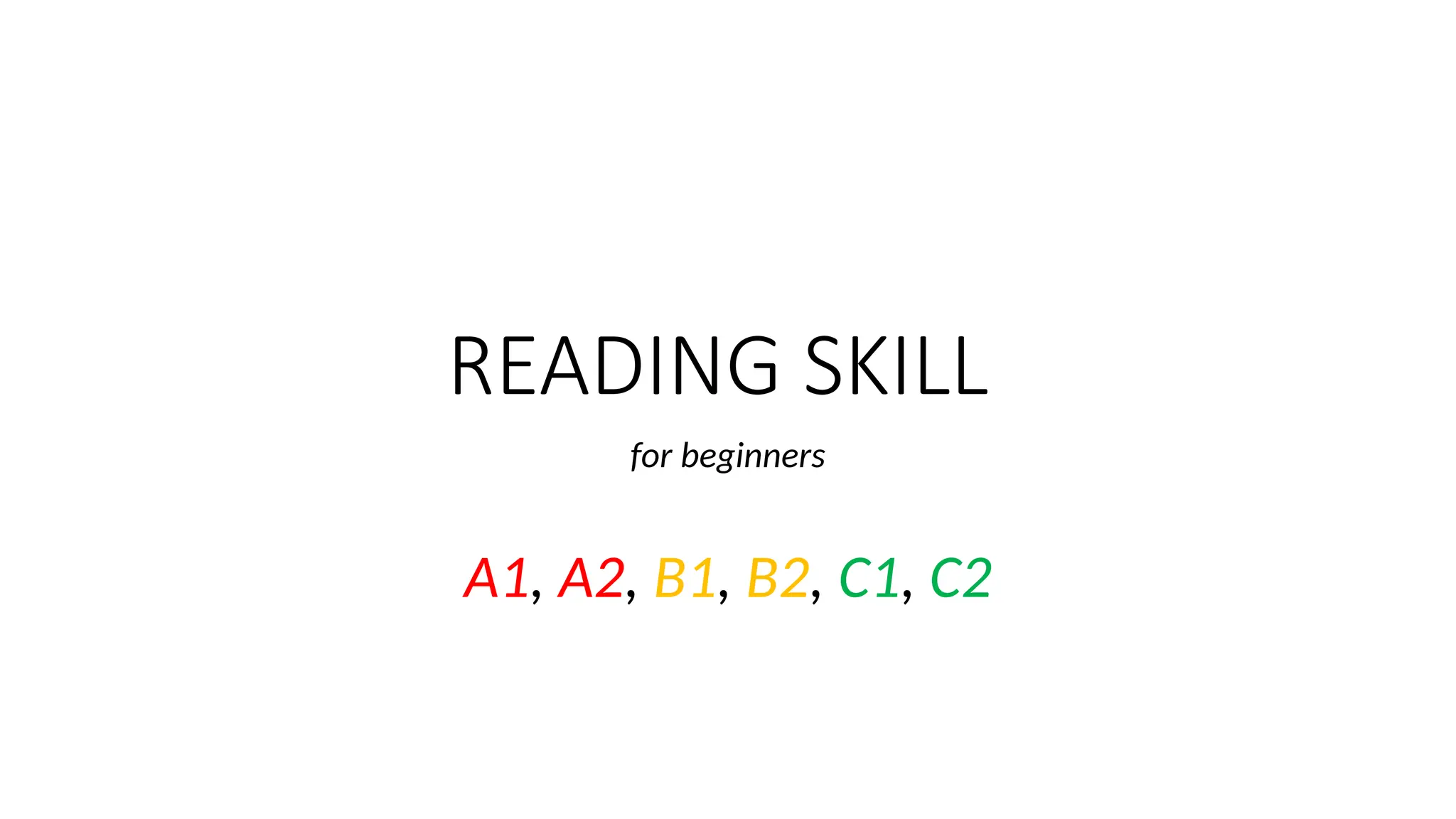 Reading Skill A1 for Beginners _adopted from British Council | PPTX
