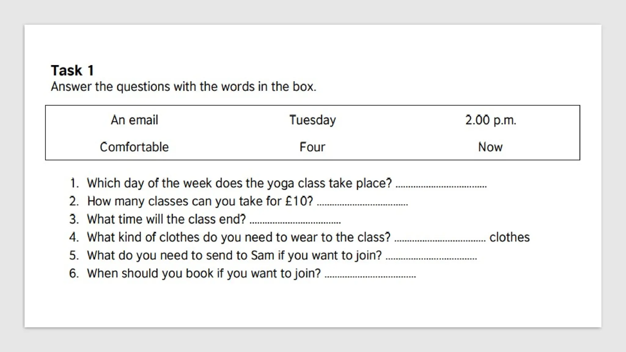 Reading Skill A1 for Beginners _adopted from British Council | PPTX