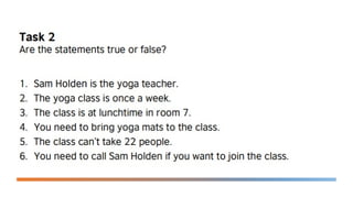 Reading Skill A1 for Beginners _adopted from British Council | PPTX