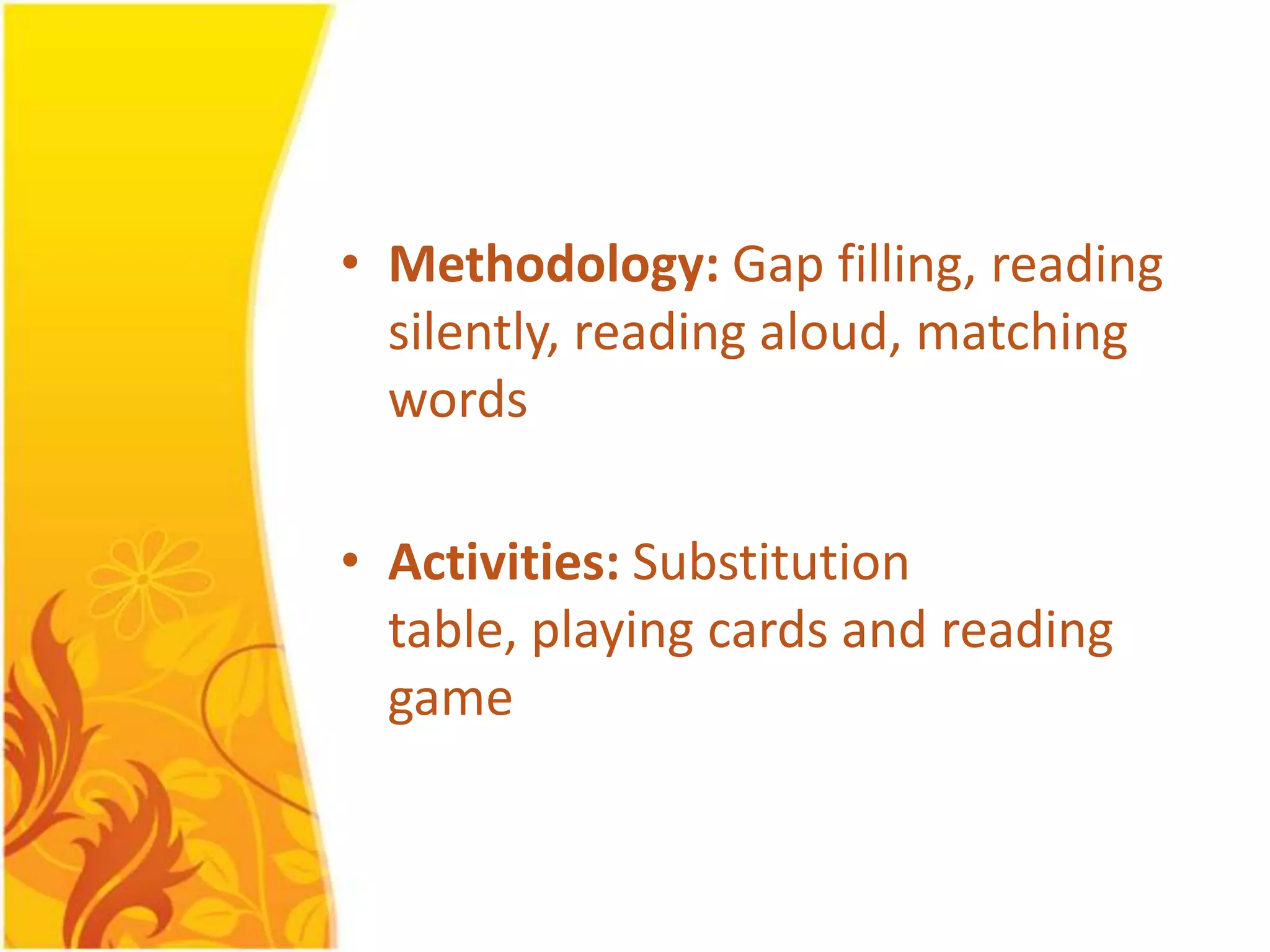 Reading skill lesson plan | PPTX