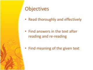 Reading skill lesson plan | PPTX