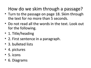 Reading skill ppt | PPT